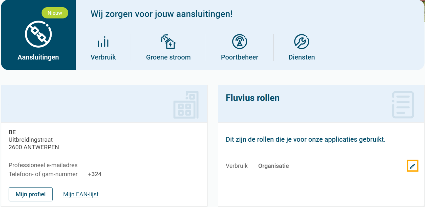 Datavisualisatie en datarapport via Mijn Fluvius | Fluvius
